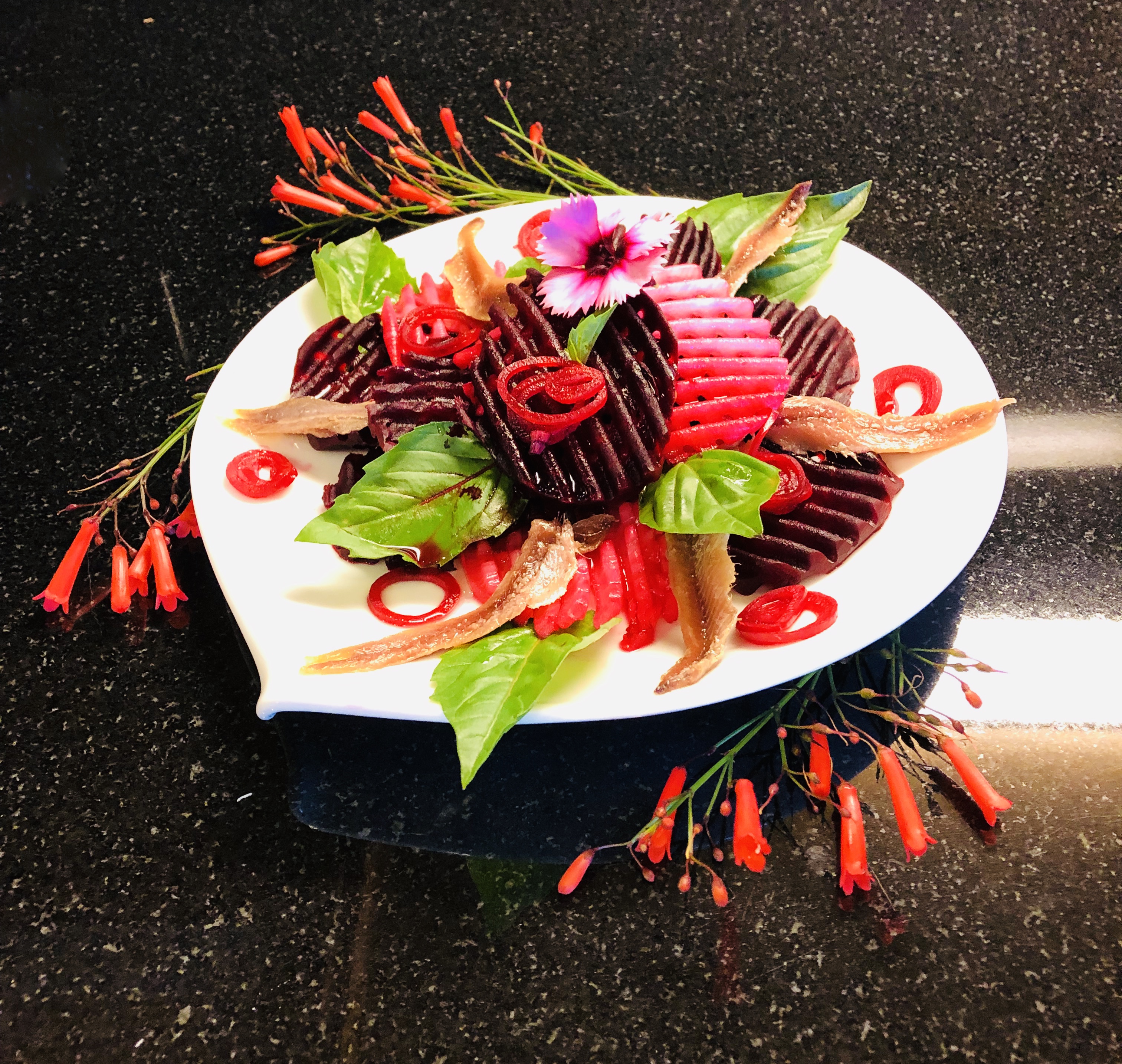 Spicy Thai Basil Beet Radish Salad Recipe | TheForkingTruth